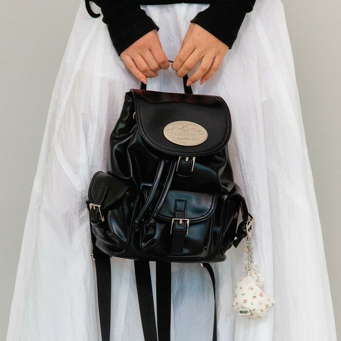 【Jennie同款】Lotsyou-Nostalgia chubby Backpack後背包