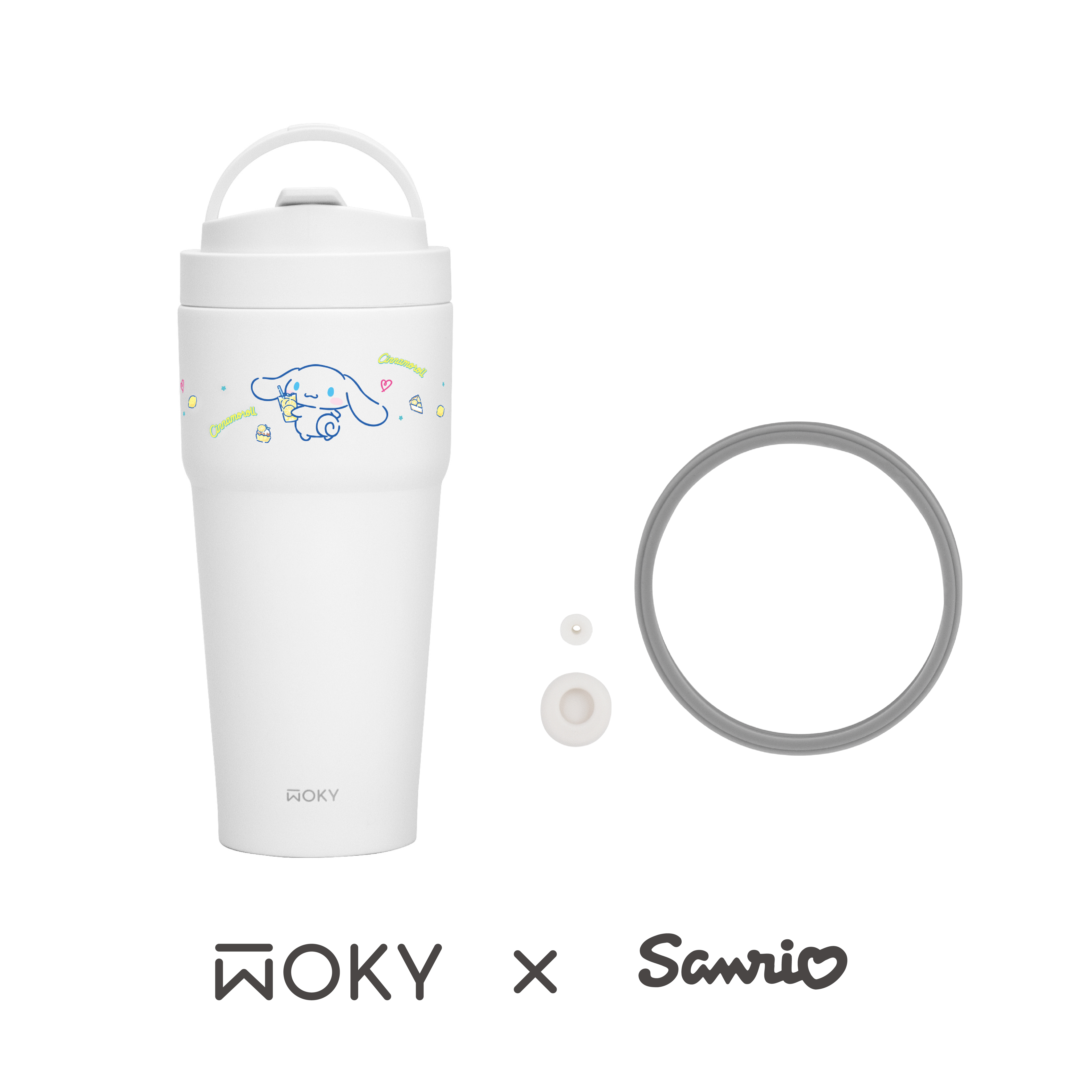 《減塑環保》WOKY X SANRIO-大耳狗喜拿-[ ]渾圓杯750ml 加贈密封止水全套組