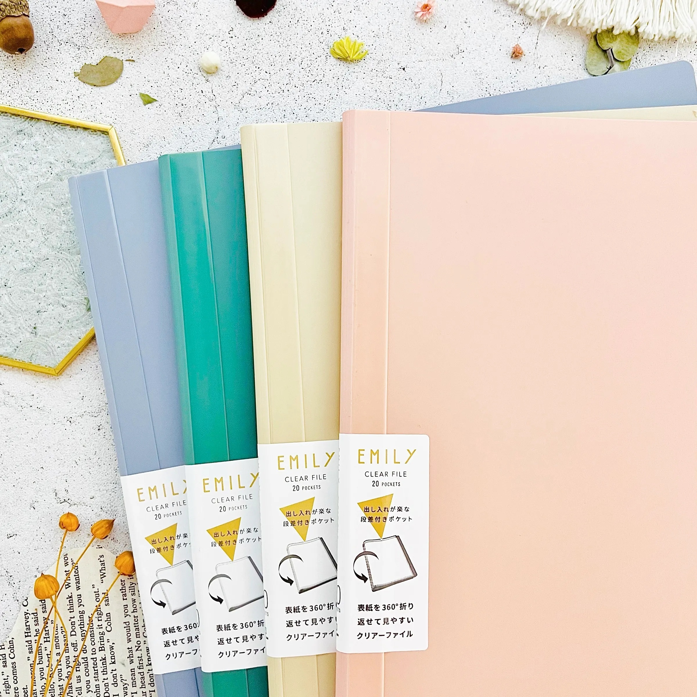 EMILy A4 透明資料夾4色 " KING JIM