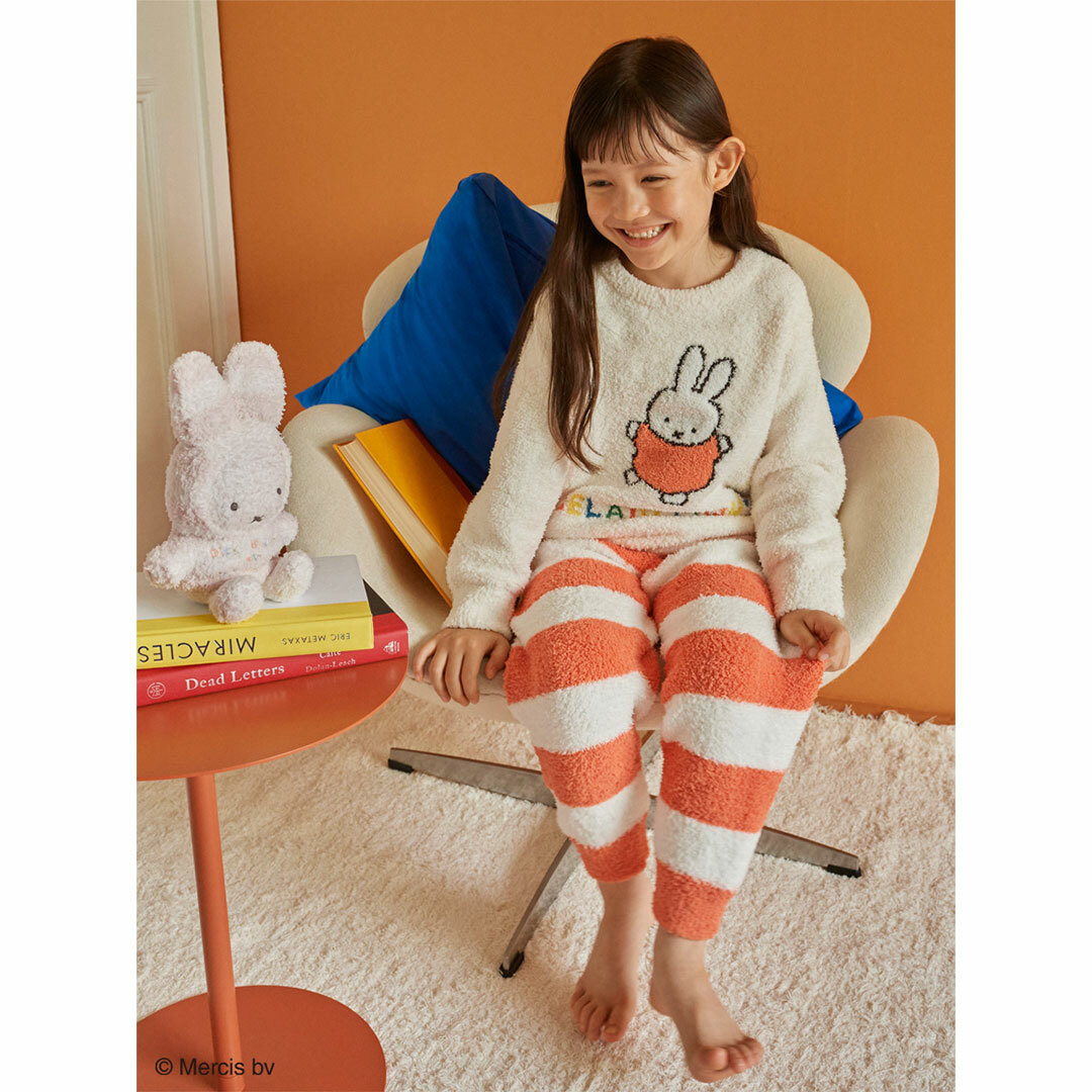 【gelato pique】【MIFFY】【KIDS】Baby moco 提花套頭衫和長褲套裝 PKNT244