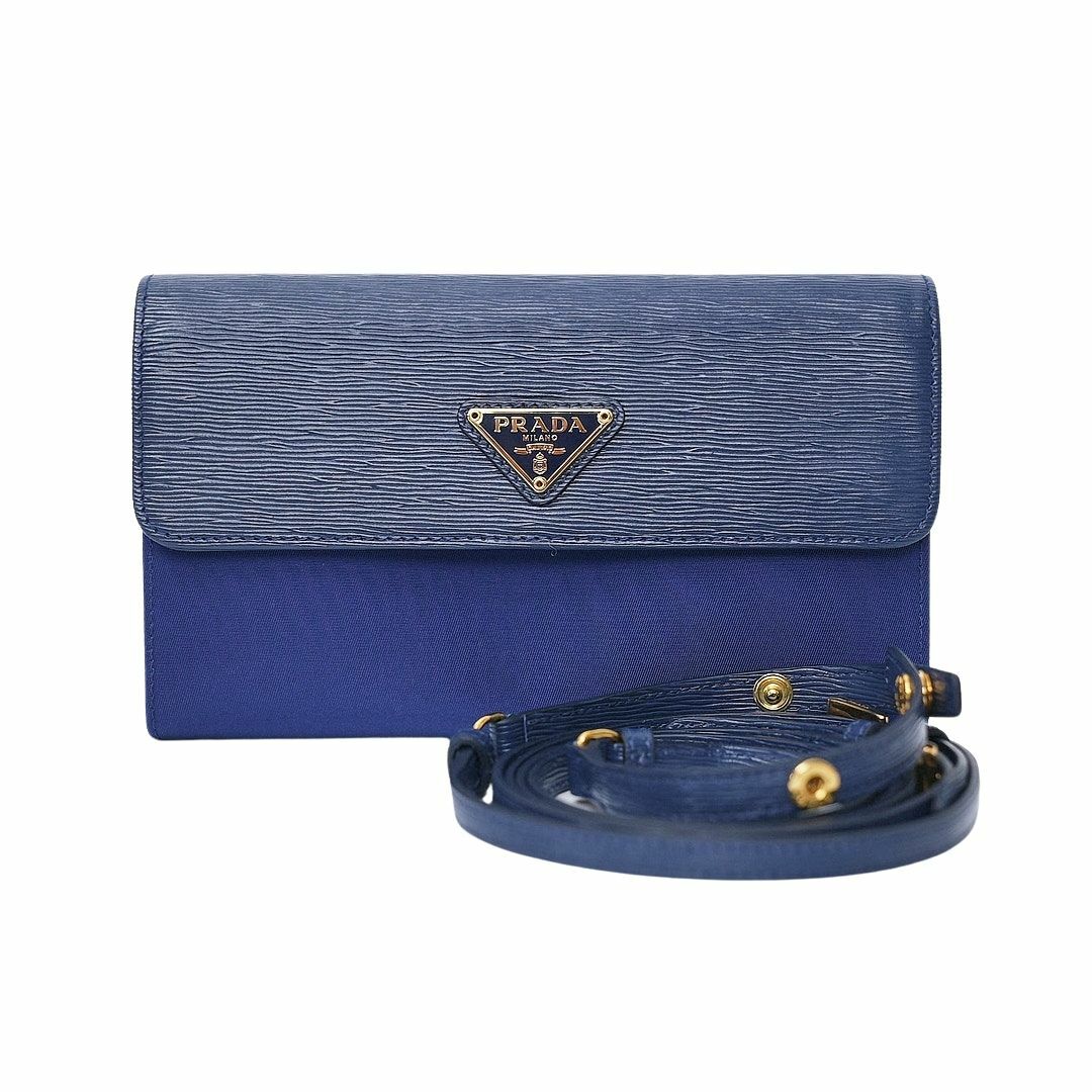【二手】PRADA 翻蓋肩帶長錢包 E16647