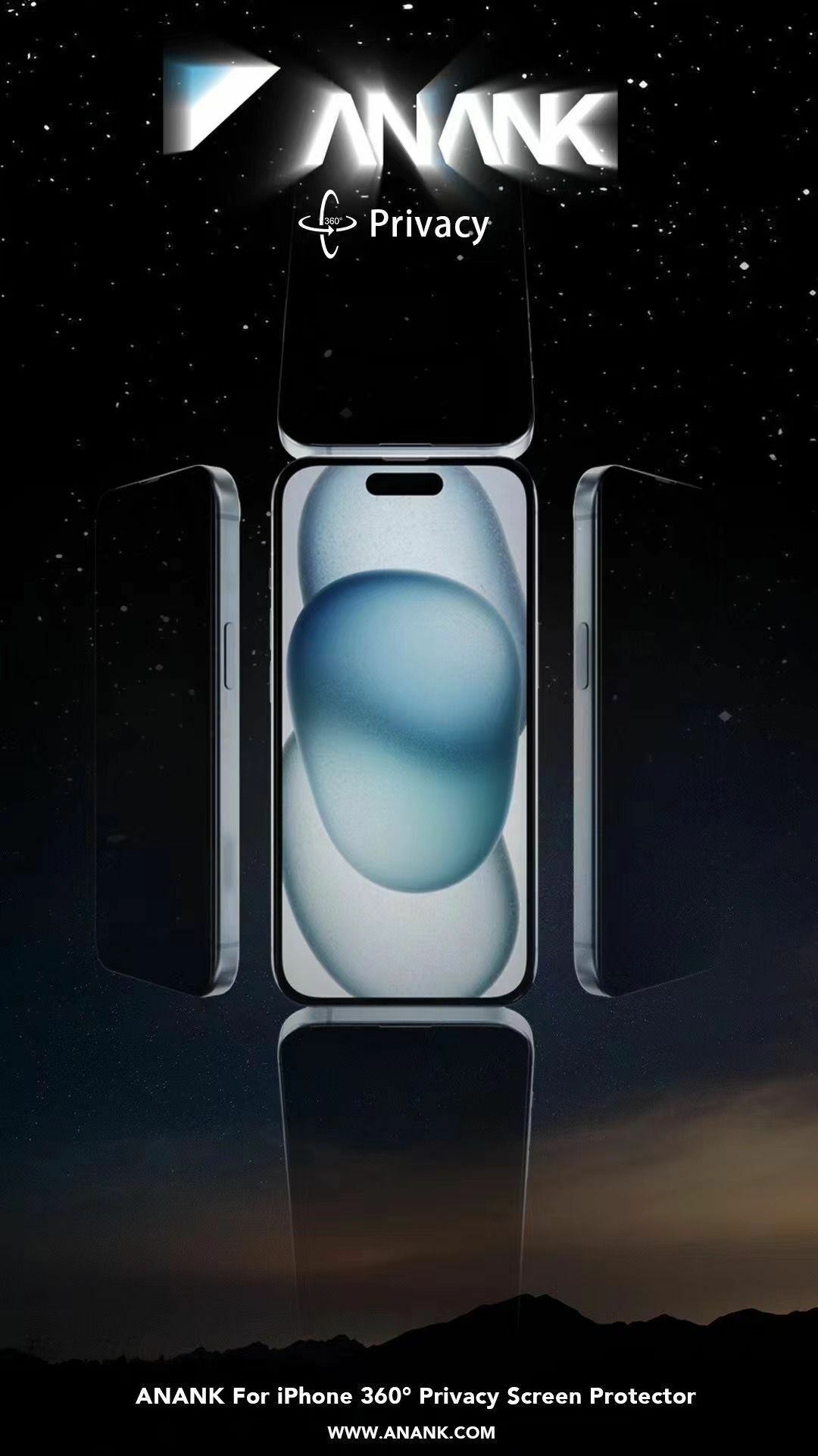 ANANK IP16系列 2.5D韓國LG 360度防窺玻璃貼