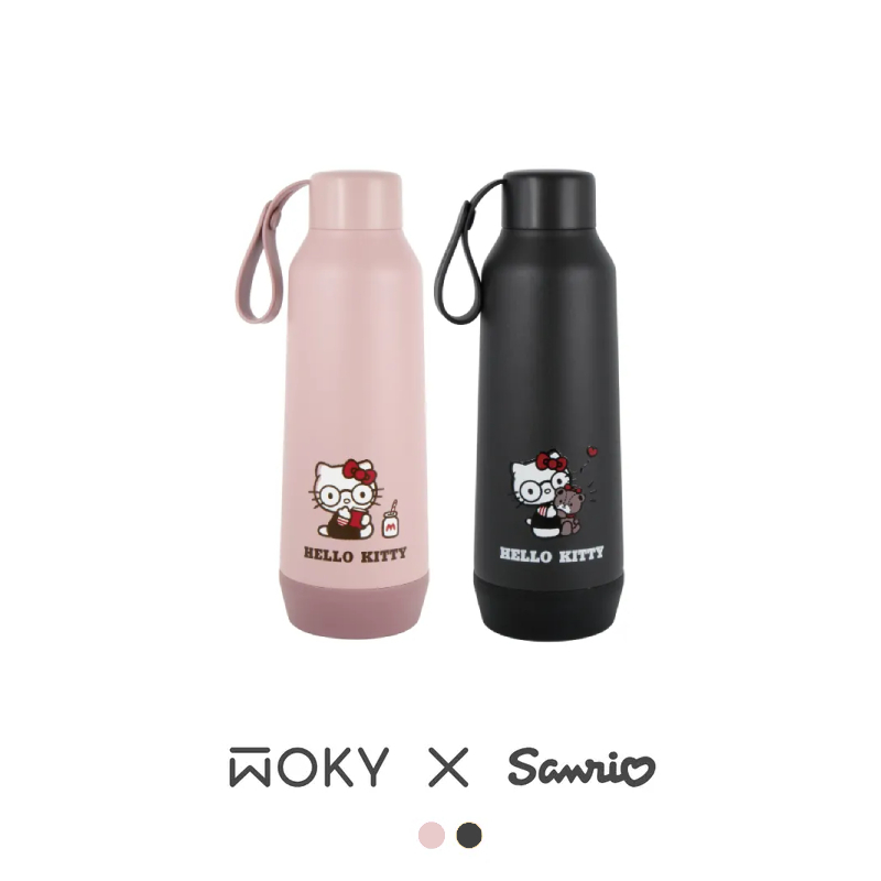 《減塑環保》WOKY X SANRIO-Hello Kitty-TIKO輕芯鈦保溫杯500ML
