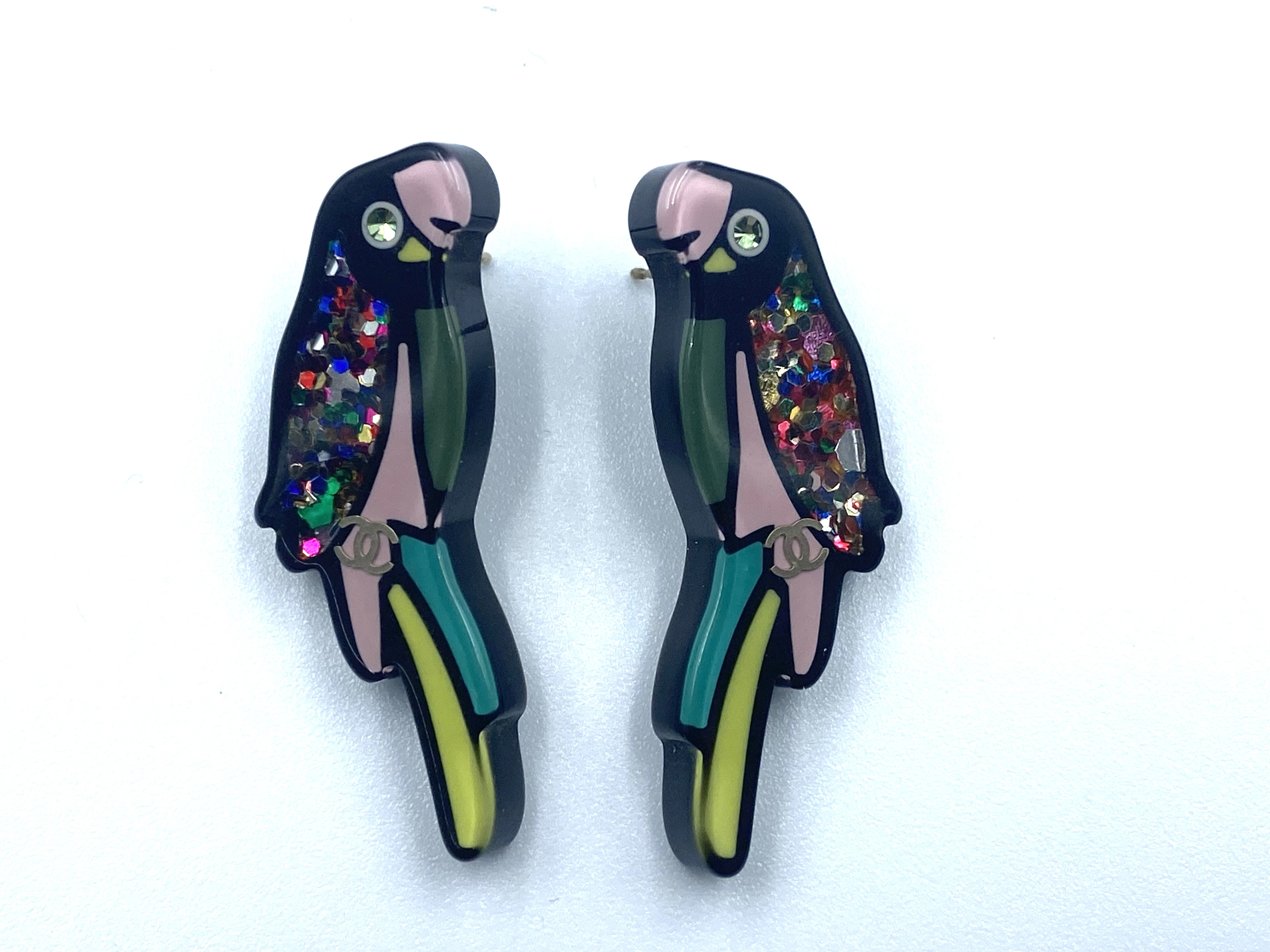 Chanel Parrot Earrings