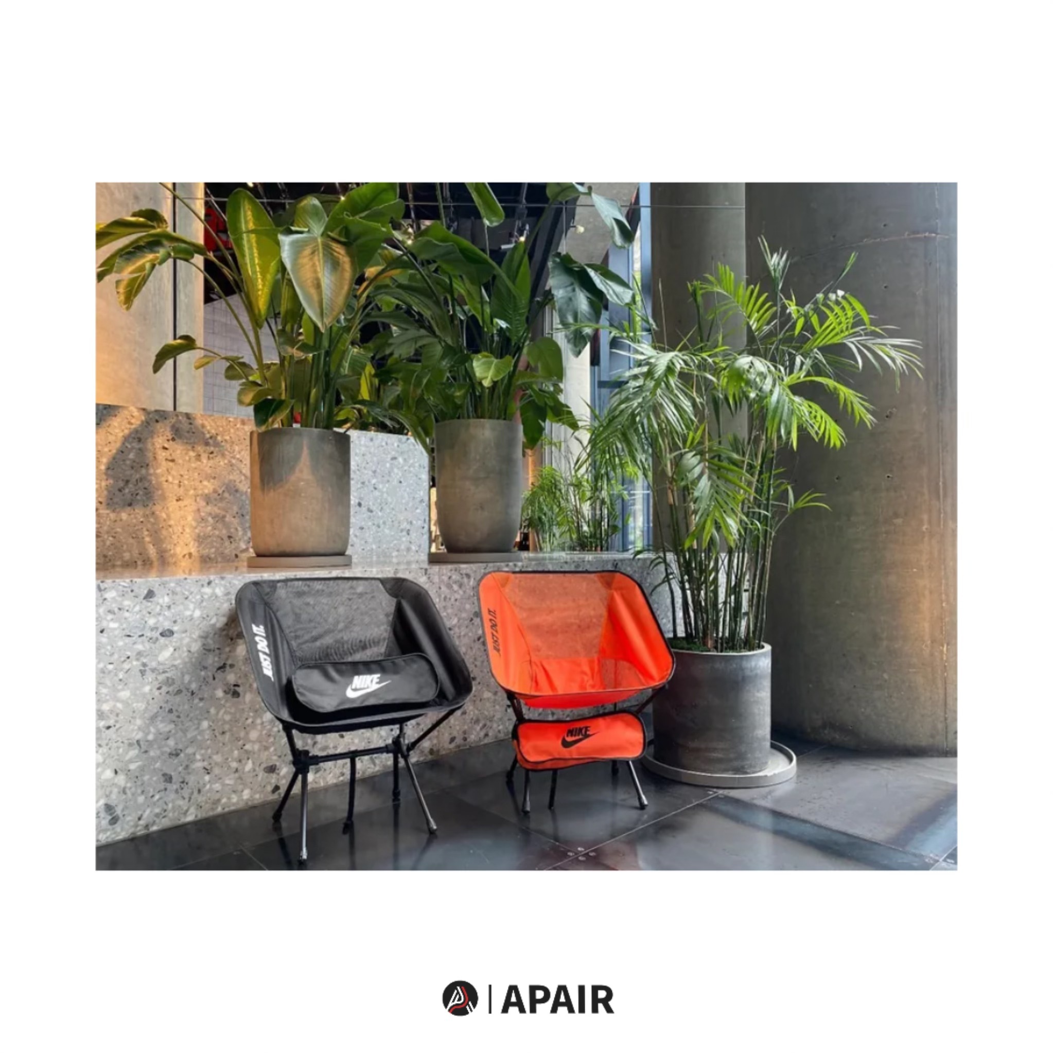 【APAIR】預購 國外限定 Nike 露營椅 outdoor必備 可拆組 黑 橘 兩色