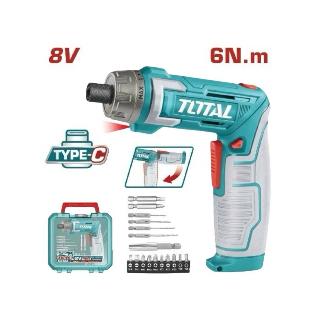 TOTAL 8V 可折疊起子機 (TSDLI08025)