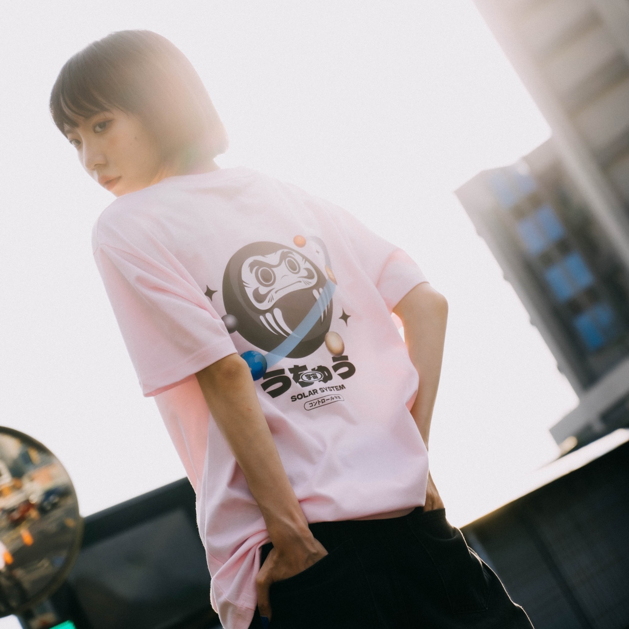 XCTRL 太陽系宇宙達摩短T-粉