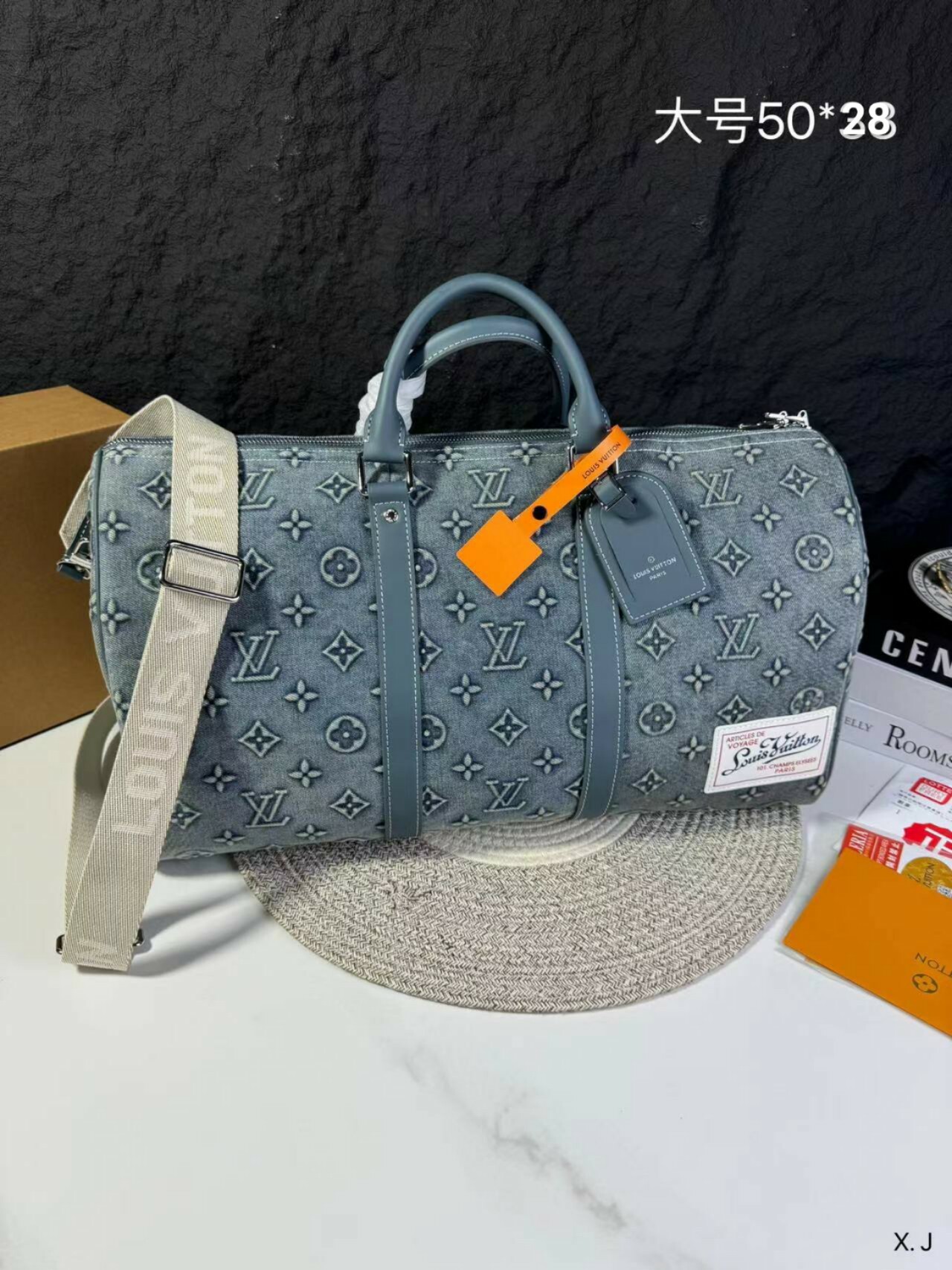 L老花logo手提旅行包