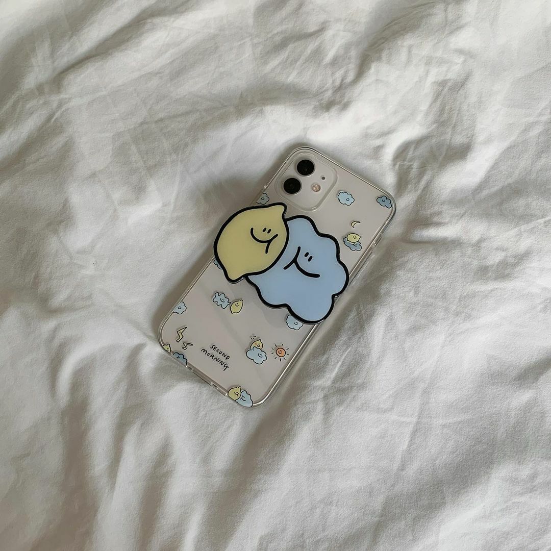 SECOND MORNING Lemony Cloud Phone Grip-tok 雲朵&檸檬仔 手機支架