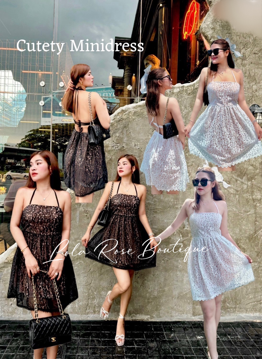 Cutesy lace dress C30-綁帶 L30