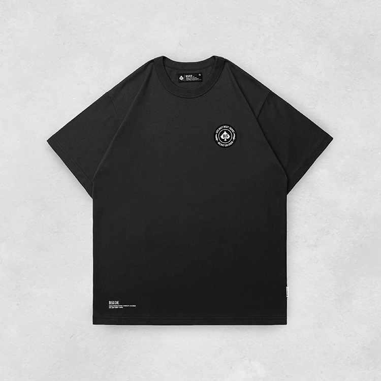 B-SIDE BS ACE PATCH TEE Black