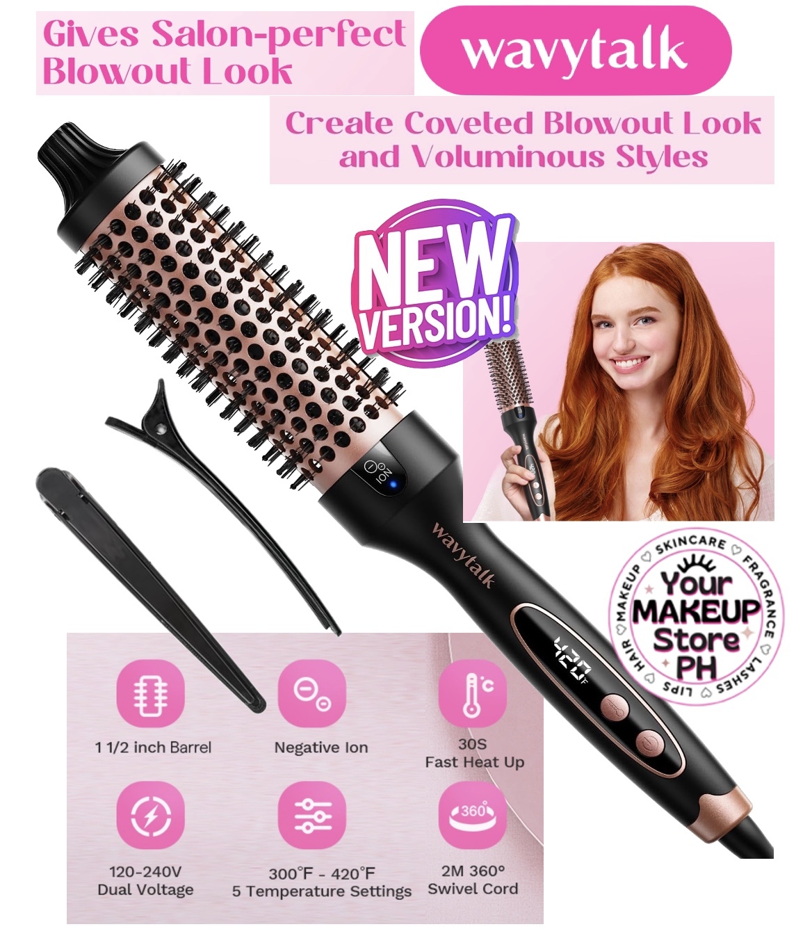 PREORDER Wavytalk Pro Thermal Brush for Blowout Look DU