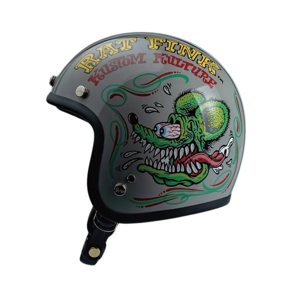 【Gallop】Gallop X Rat Fink 老鼠芬克 灰色 聯名限定 復古騎士帽/復古3/4罩安全帽