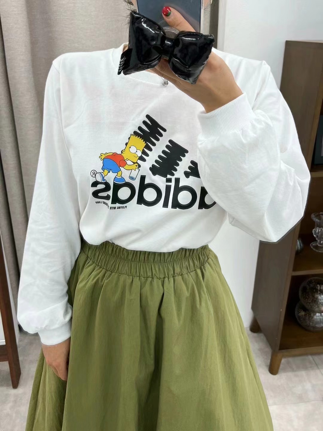 韓國直送Crayon Tea Long - Sleeved Tee / Skirt