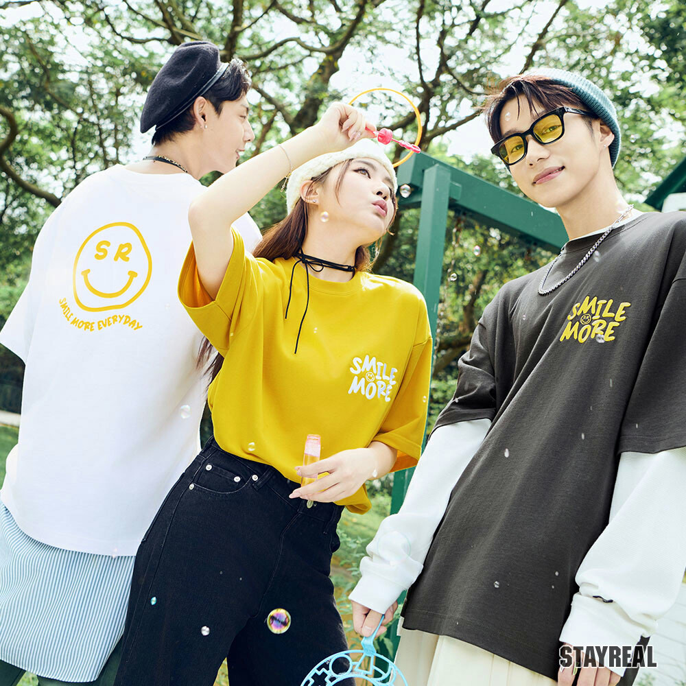 STAYREAL SMILE笑臉寬版T