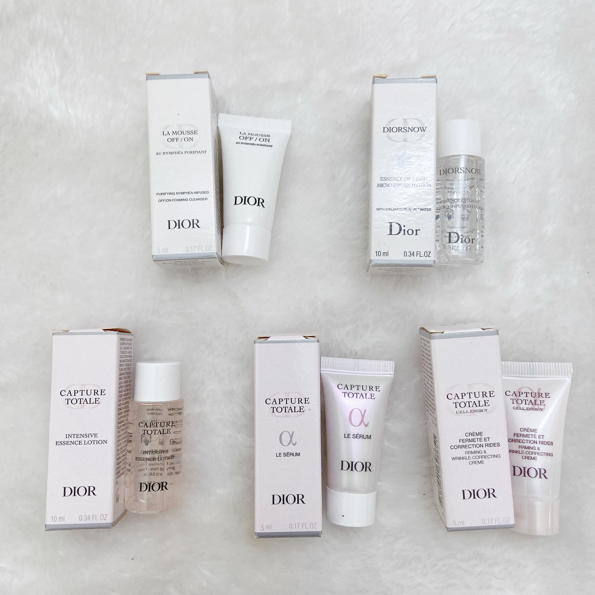 DIOR SAMPLE#抗污染淨肌泡沫 5ML #雪凝亮白煥采精華化妝水 10ML #完美活能超效精華化妝水