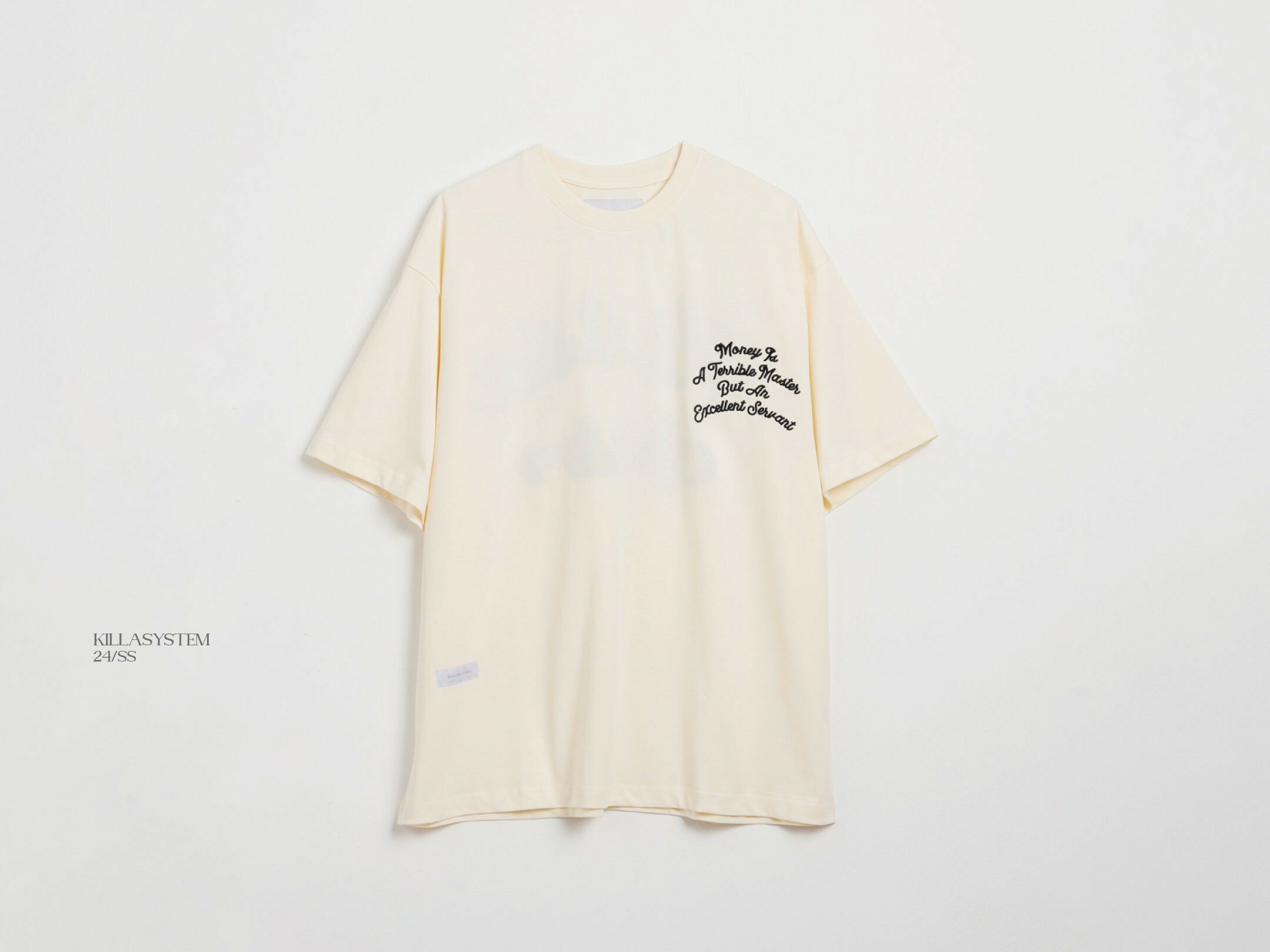 Killa system短袖-CHAIN STITCH LOGO TEE (黑色)