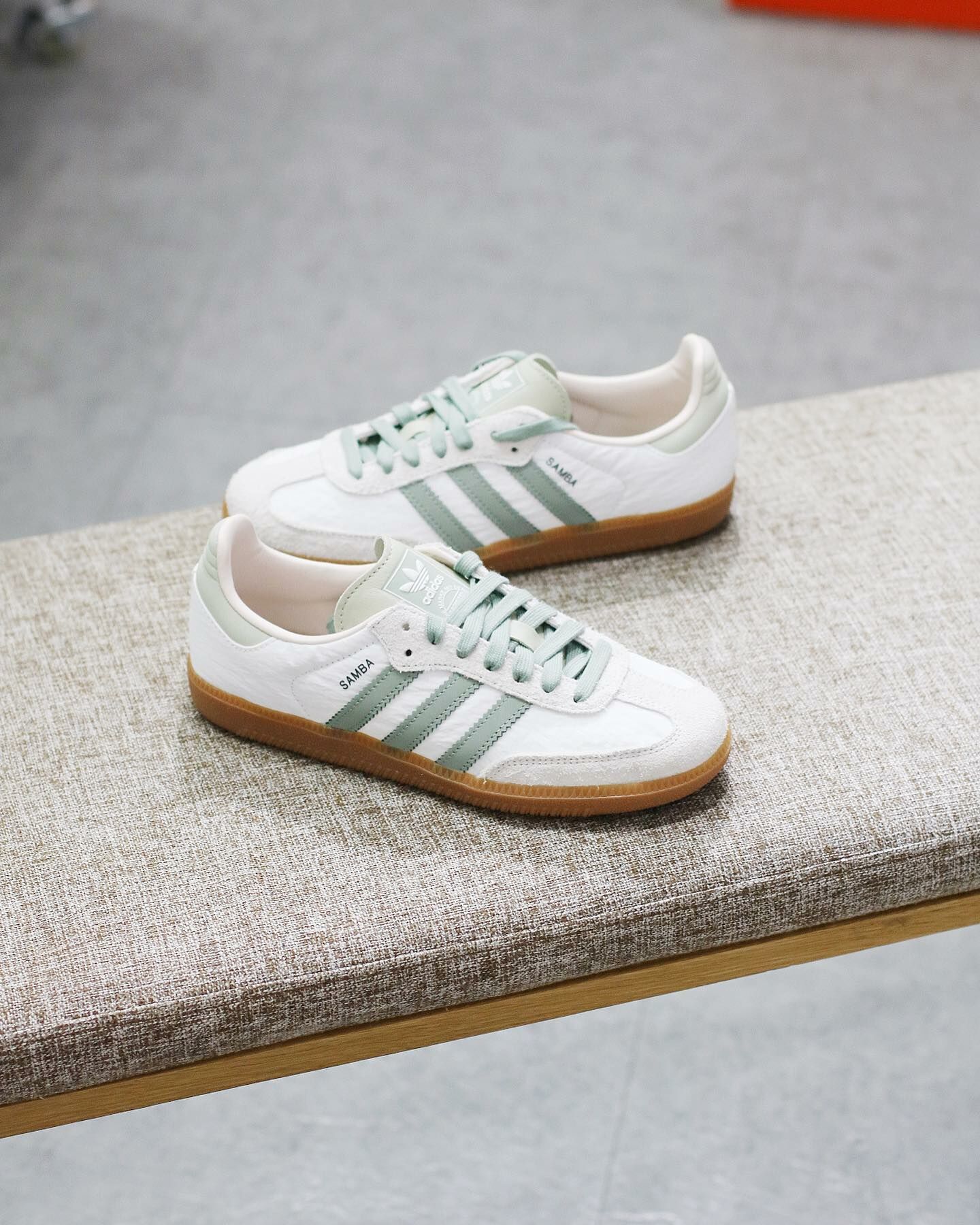 ADIDAS Samba OG Silver Green 復古米白綠色 ID0492