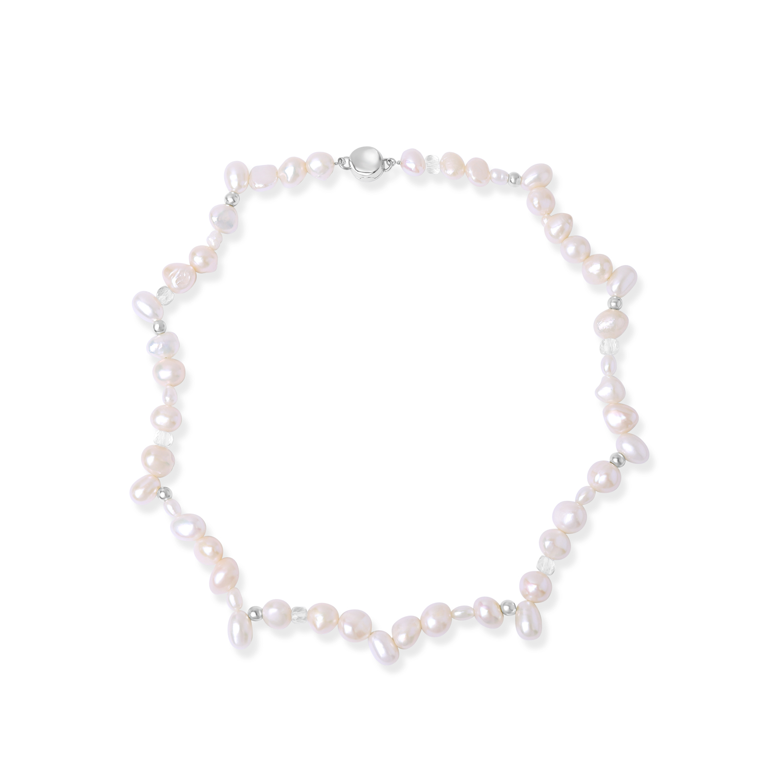 Soft | 鋒芒不規則珍珠純磁吸銀鍊｜OLIVIA YAO JEWELLERY 官網