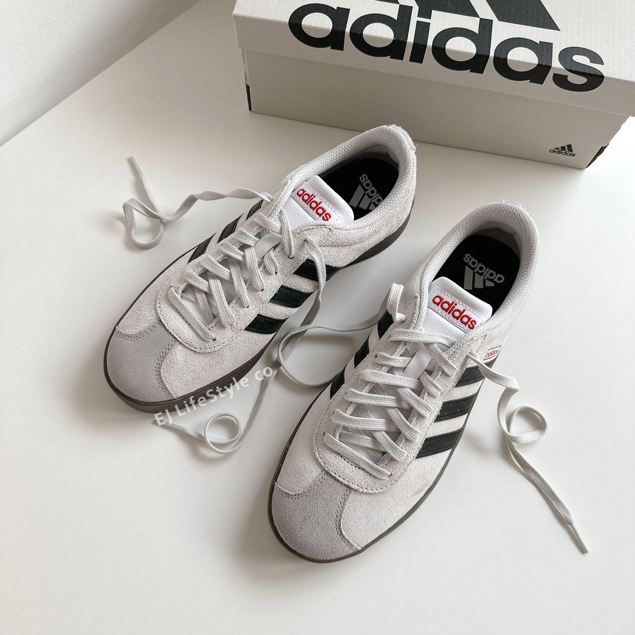 ADIDAS NEO VL COURT 平替版SAMBA 灰 米灰 黑 焦糖底 麂皮 HQ1802 / 預購