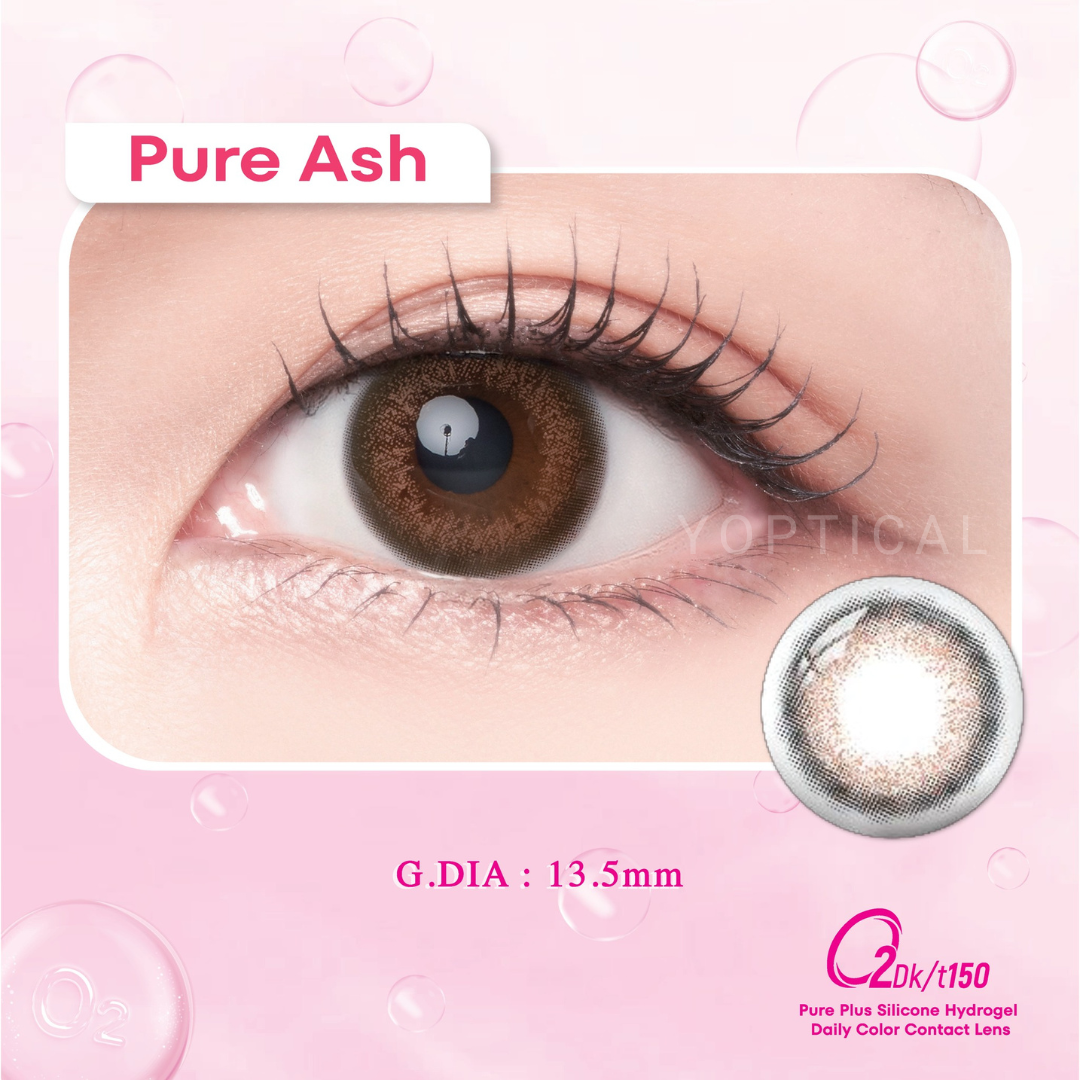 Pure Ash - Hydron Pure Plus 1Day Color (Daily, 10pcs)