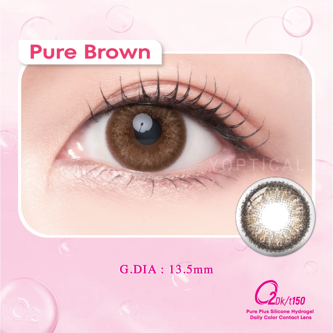 Pure Brown - Hydron Pure Plus 1Day Color (Daily, 10pcs)