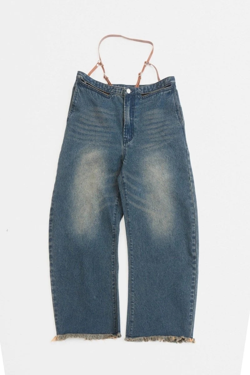 Knuth Marf - spaghetti denim pants / DENIM
