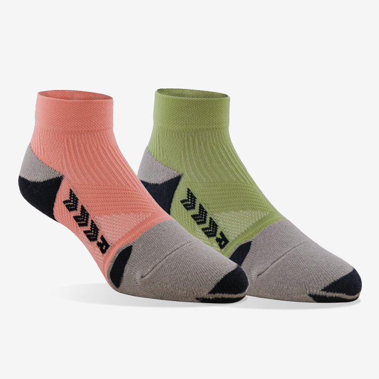 Women's BAREFOOT Running Ankle Socks: 2-Pack|CHEGO