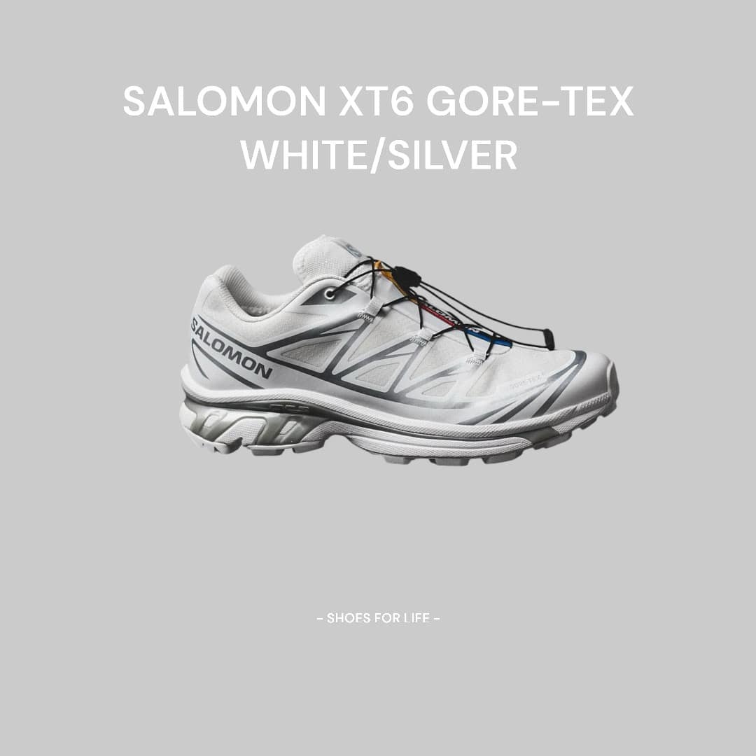 SALOMON XT6 GORE-TEX WHITE SILVER 白銀 L47581100