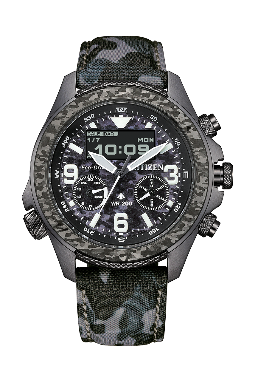 CITIZEN Limited Edition Black Camo Watch JV1008-63E
