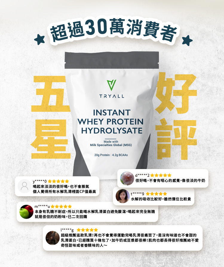 Tryall | 無添加水解乳清蛋白-MSG