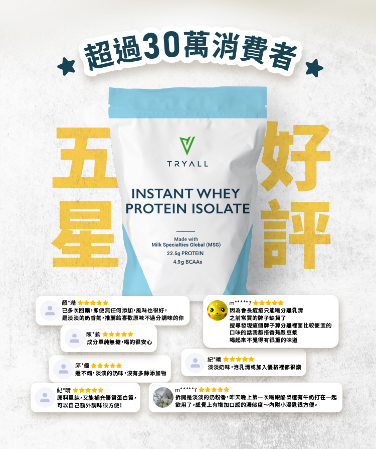 Tryall | 無添加分離乳清蛋白-MSG