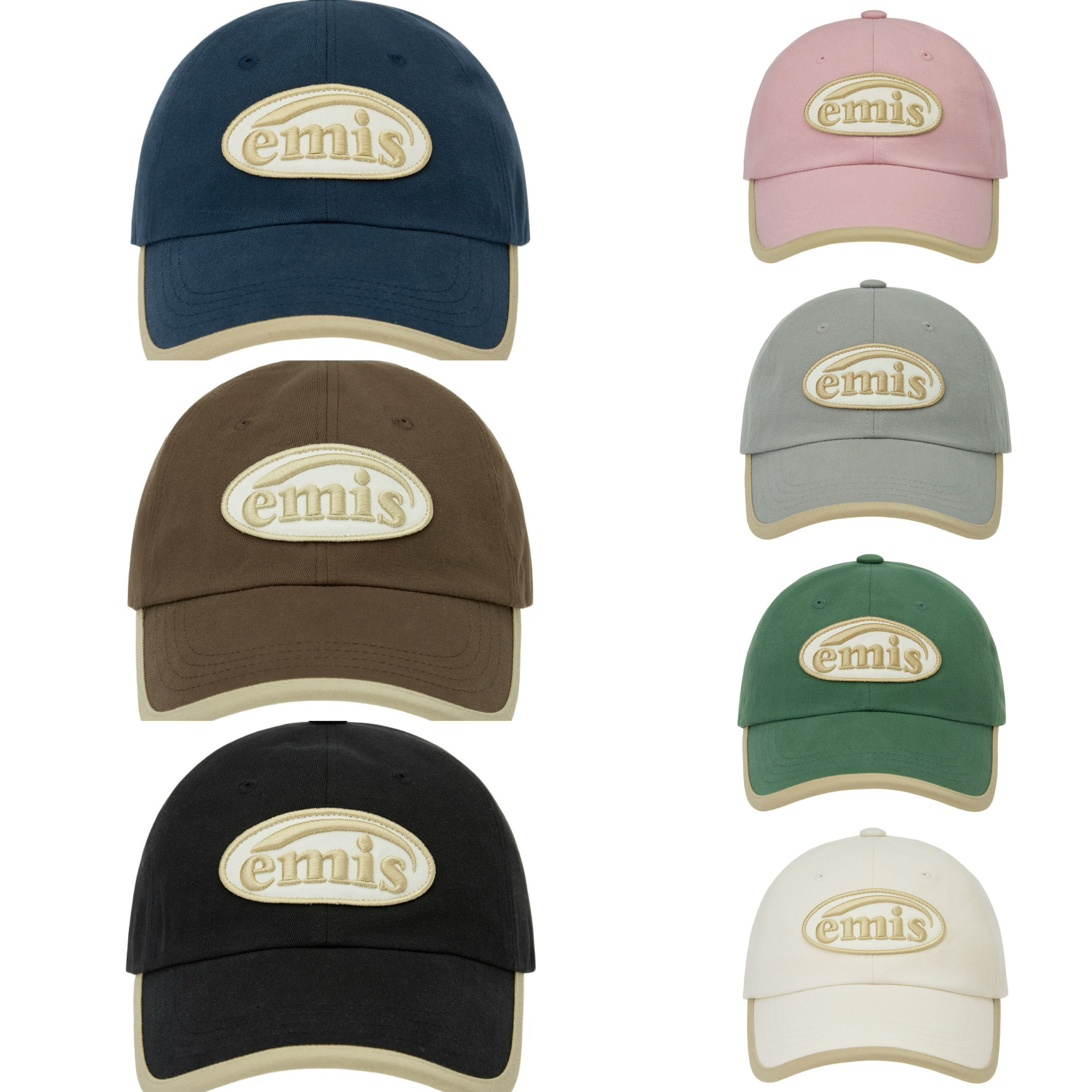 emis Beige Trimming Ball Cap（7 colors）