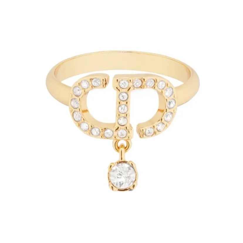 DIOR Petit CD Ring 設計金屬 吊墜 戒指