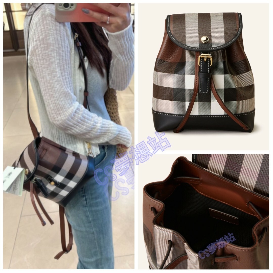 Burberry Checked Canvas Mirco Backpack