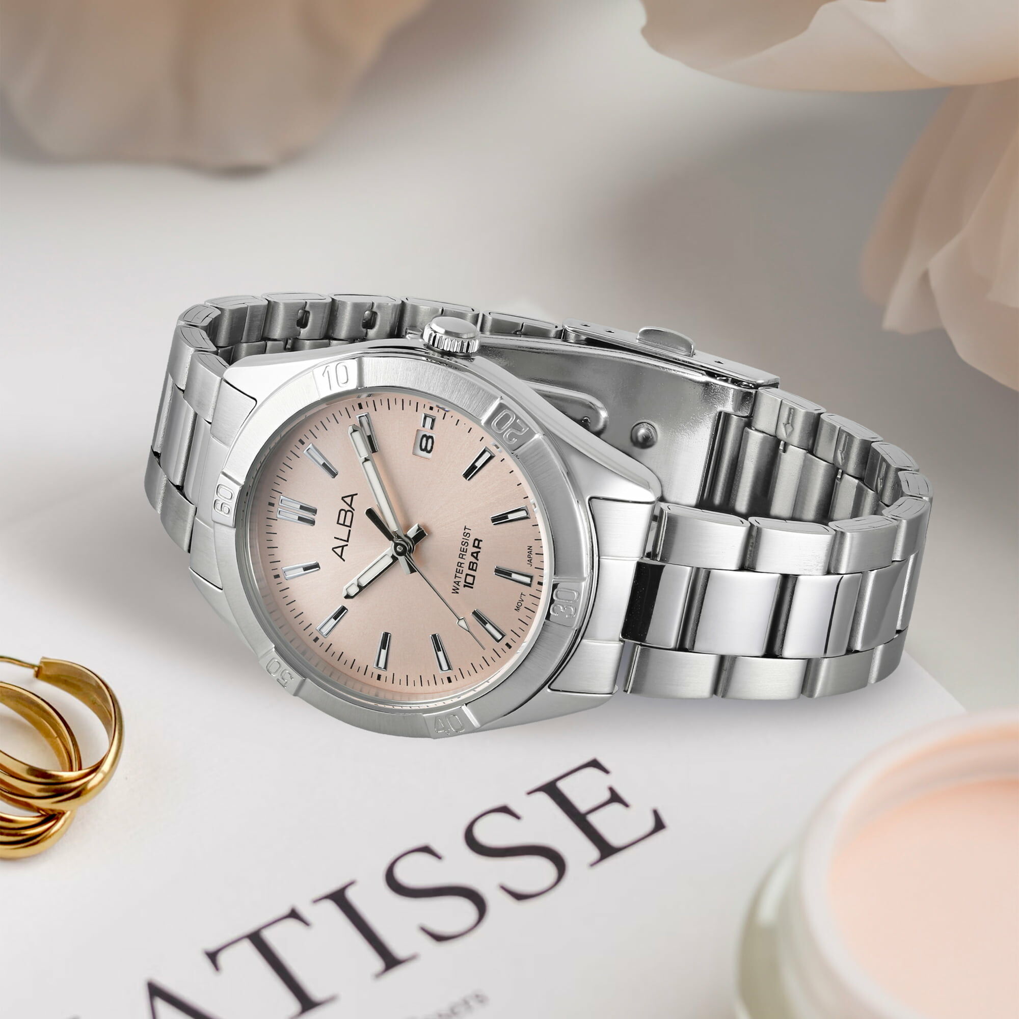 ALBA Classic 暖粉時尚女錶 AG8M97X1