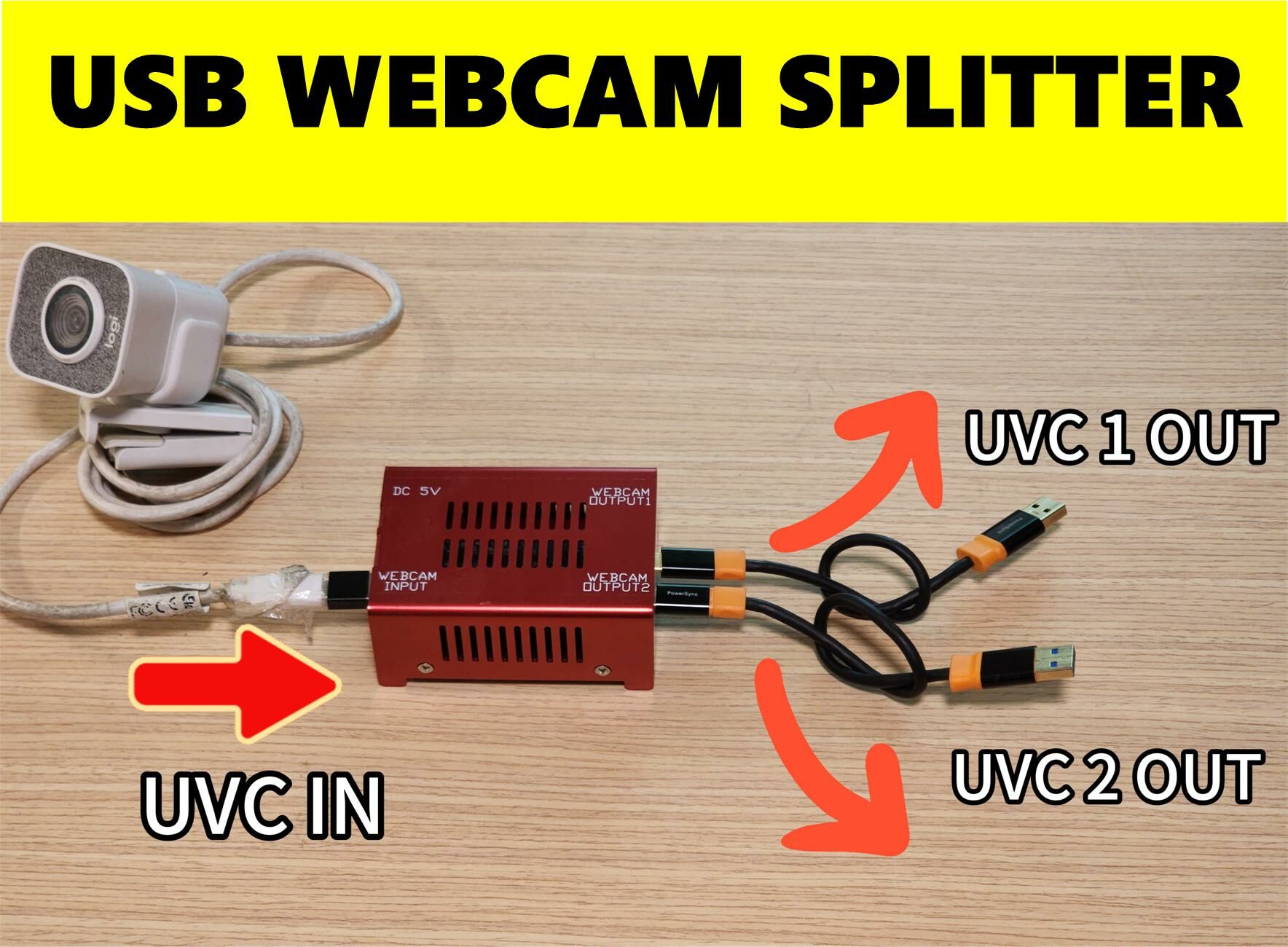 USB camera splitter ! Turn one UVC webcam into two out