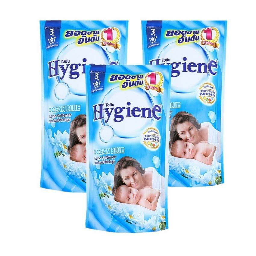 Hygiene 超柔植物濃縮抗菌衣物柔順劑 - 蔚藍海洋 Ocean Blue (580ml*3包)