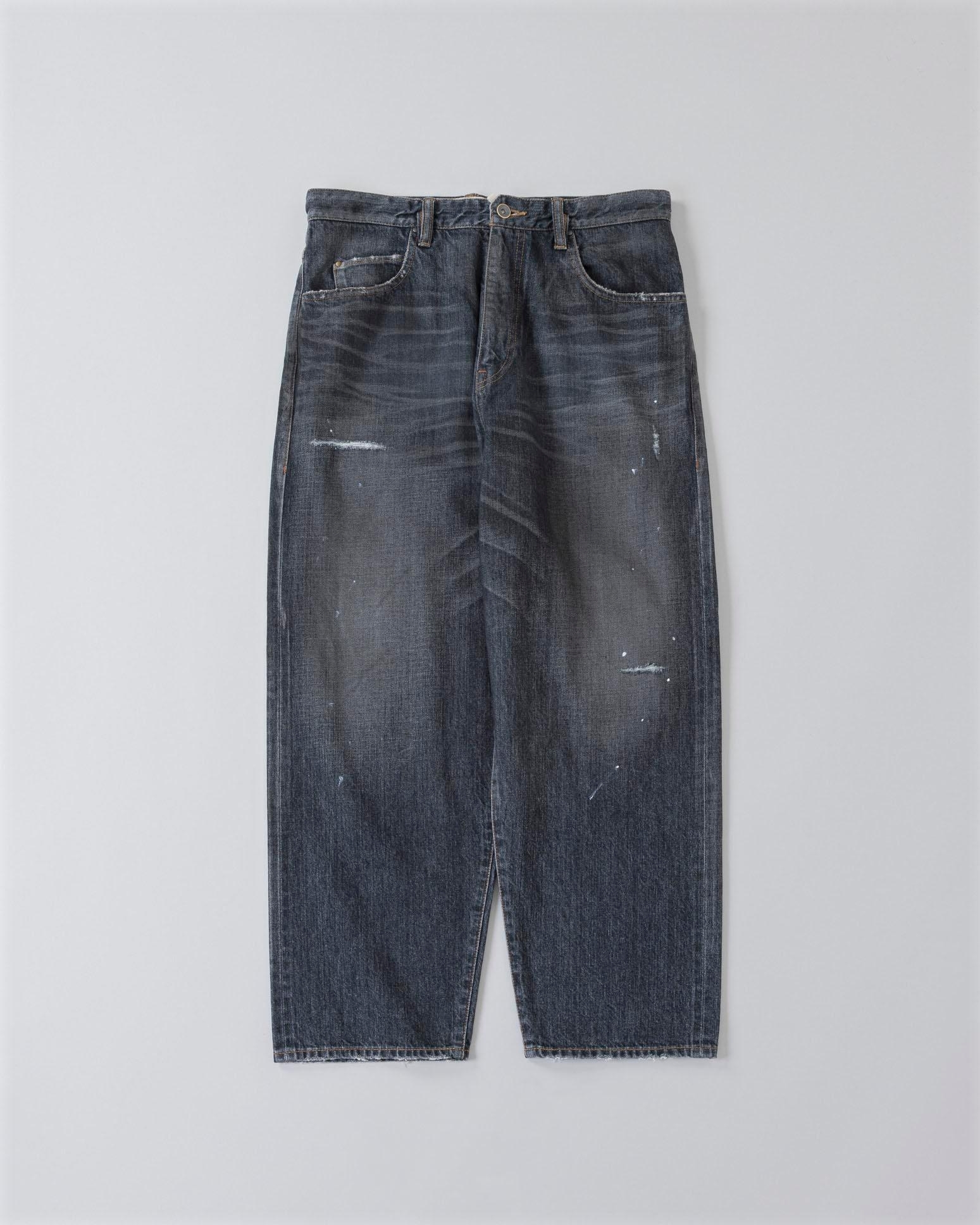 saby - KAMATA DENIM TROUSER TYPE01 - Vintage Wash - / B