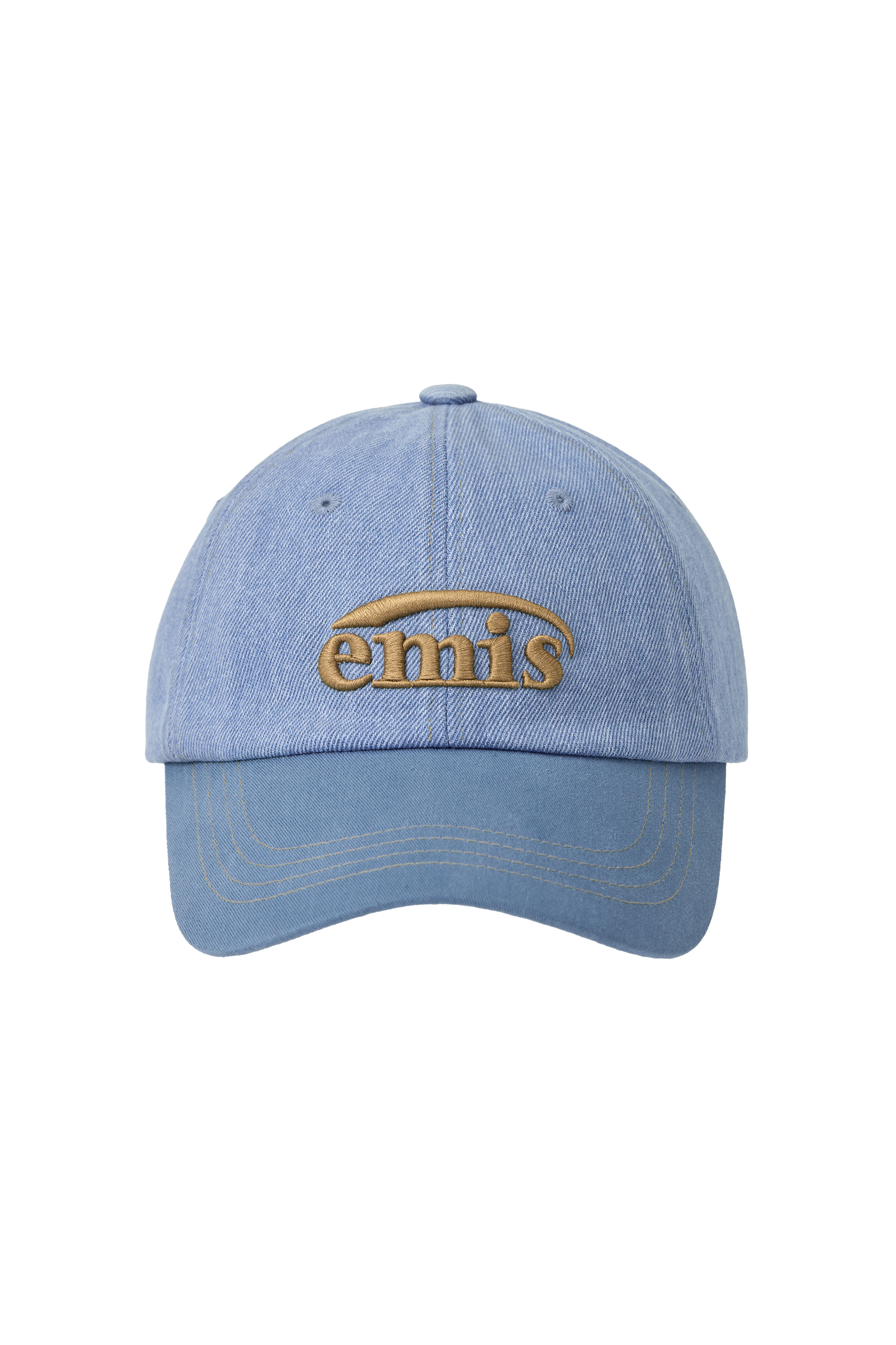 [EMIS] WASHED DENIM BALL CAP - LIGHT BLUE DENIM/BLUE (帽