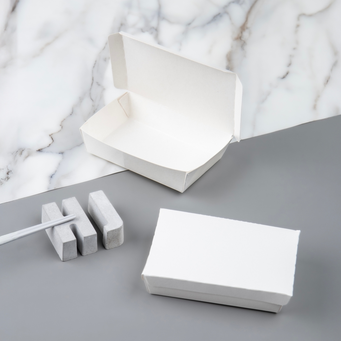 PAPER MEAL BOX - Small Snack Box - 200ml - White