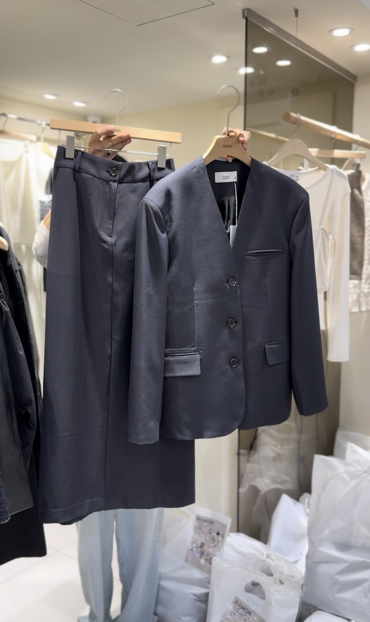 9.25 無領box-fit blazer