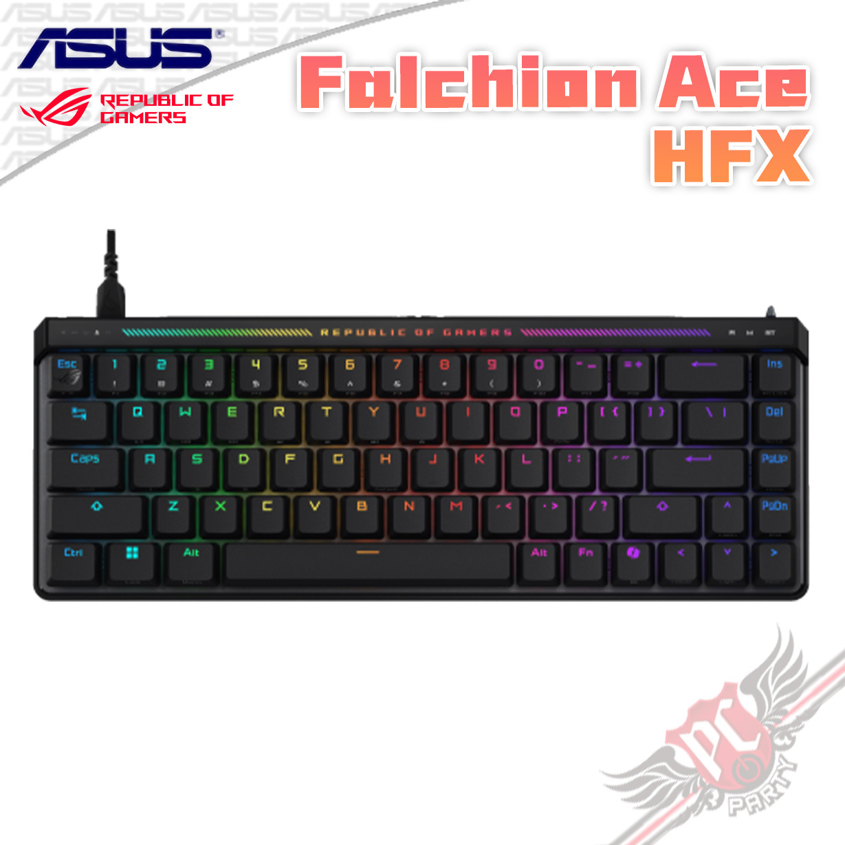 PC PARTY 華碩 ASUS ROG Falchion Ace HFX磁軸 有線電競鍵盤