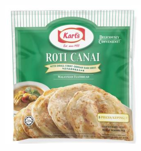 Roti Canai+Dhall Curry Sauce - 马来西亚手抓饼+鷹豆咖喱酱 75g x 5's