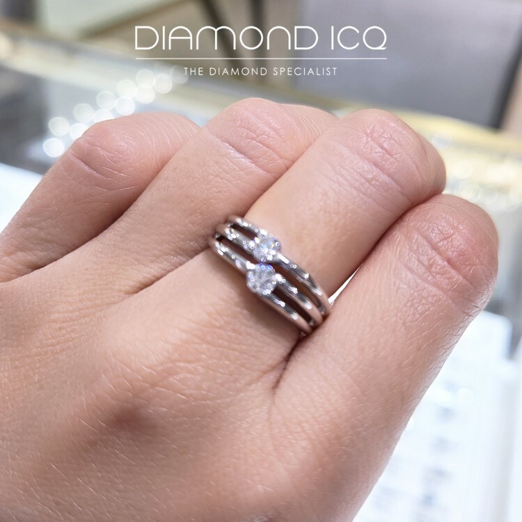 0.40ctw Round Diamonds Ring in 18K White Gold