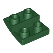 LEGO零件 弧形磚 2x2 32803 深綠色 6255896