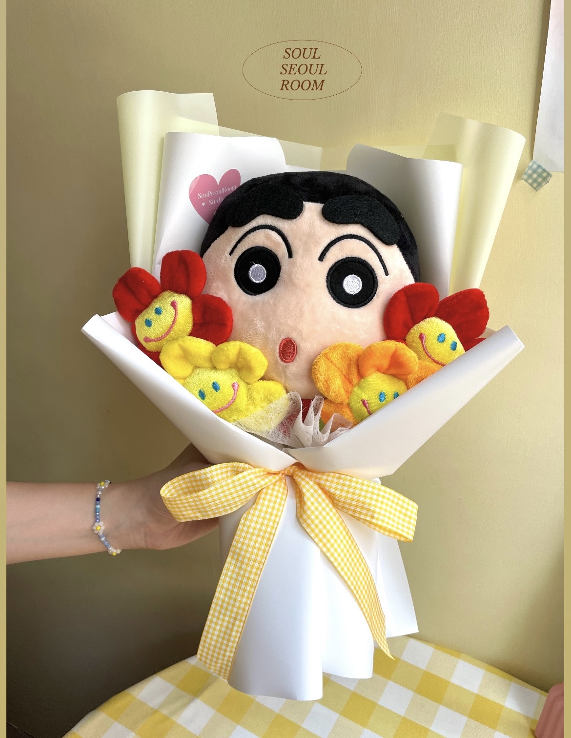 CRAYON SHIN-CHAN Flower Doll Bouquet 蠟筆小新 公仔 畢業/生日/祝賀花束