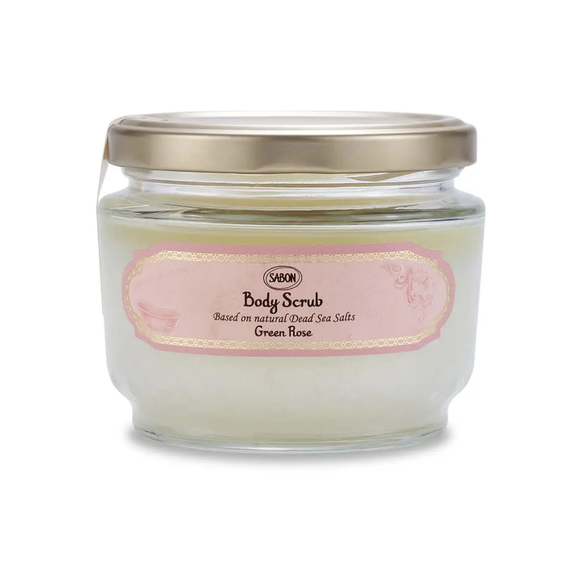 日本SABON BODY SCRUB 死海鹽淨化修護身體磨砂-GREEN ROSE