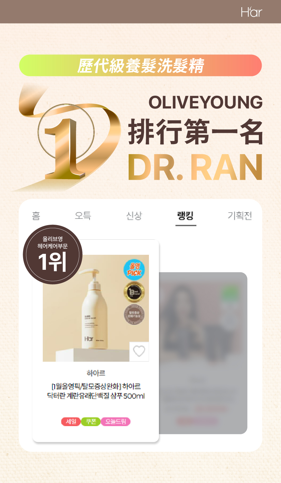 H'ar Dr. Ran 雞蛋洗髮精