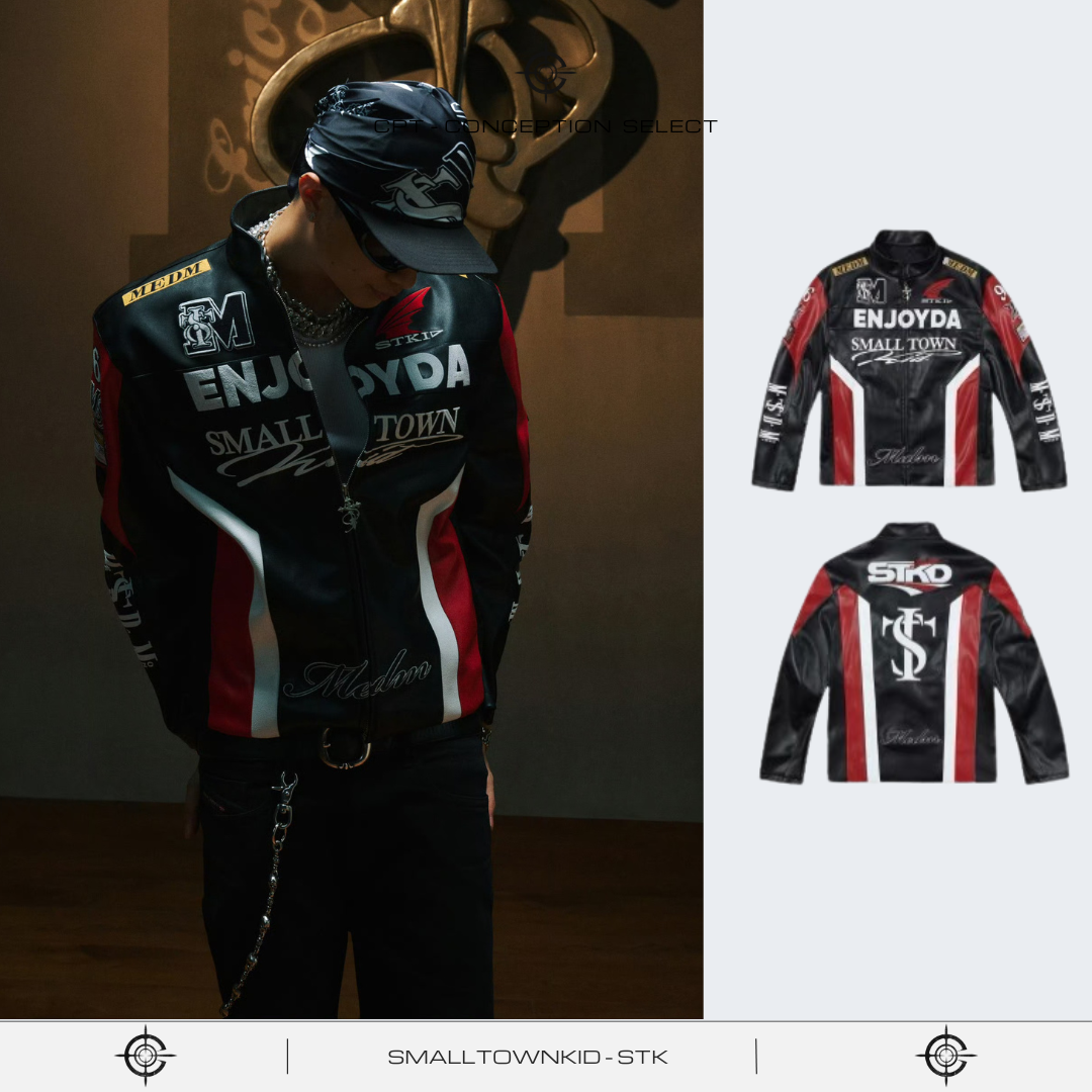 MEDM STK 聯名 美式街頭 復古 時裝等級 機車皮外套（BOXY)